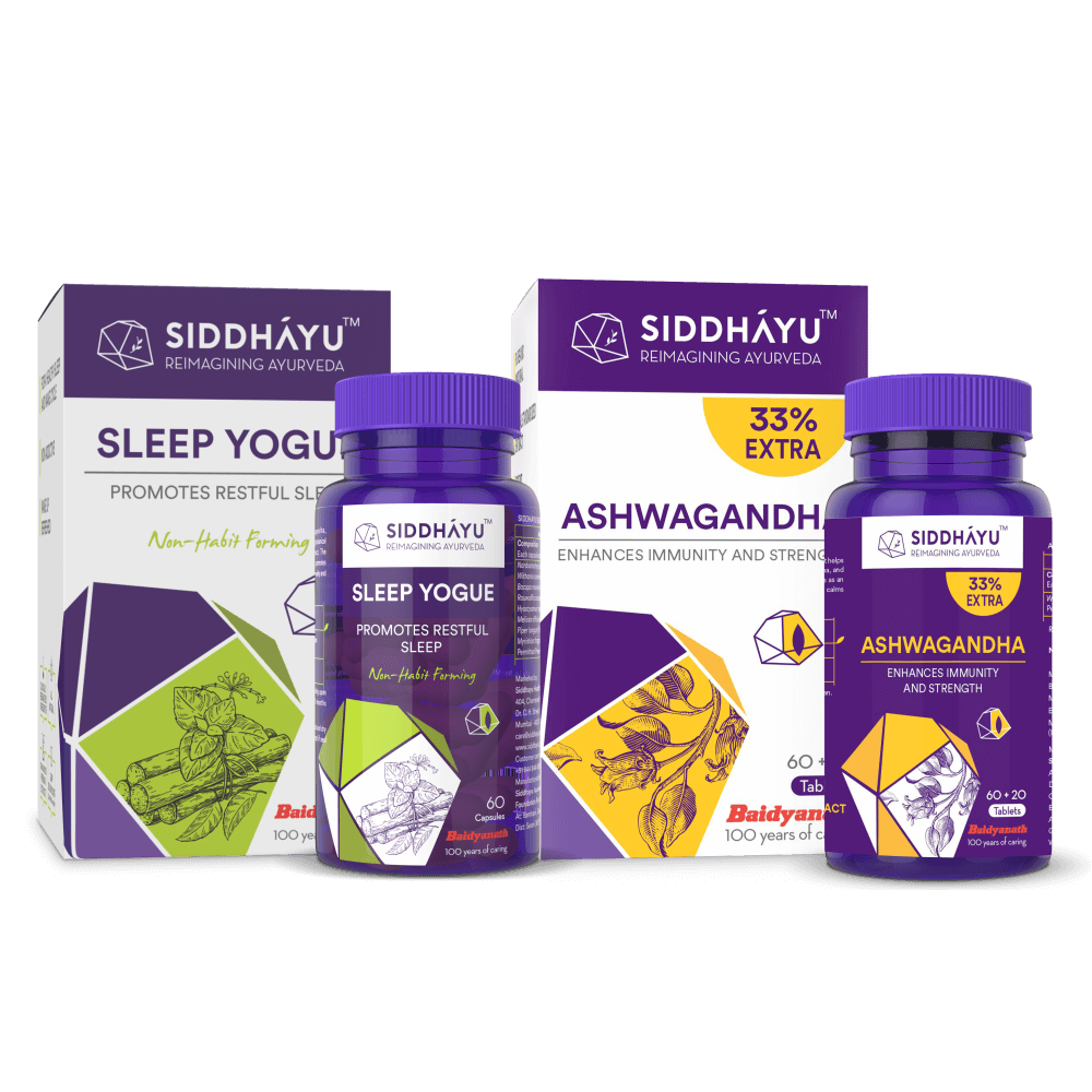 Ashwagandha - 80 tab And Sleep Yogue - 60 cap combo – Siddhayu