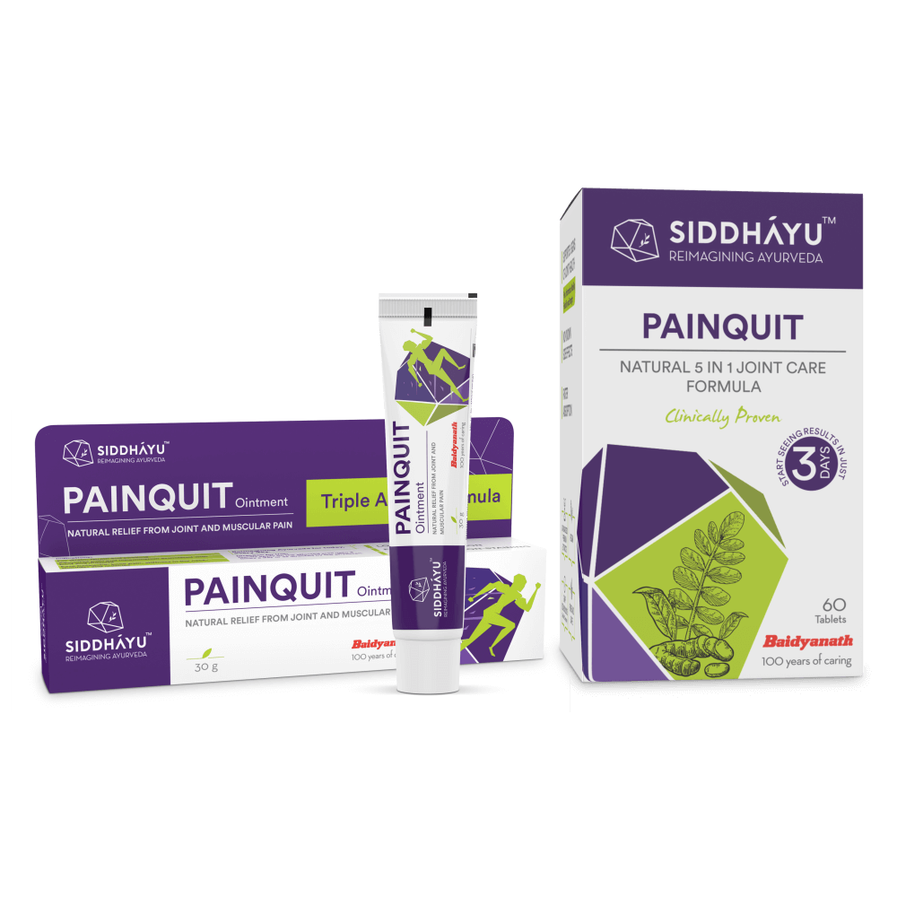 Painquit - 60 tab And Painquit Ointment - 30 g Combo – Siddhayu